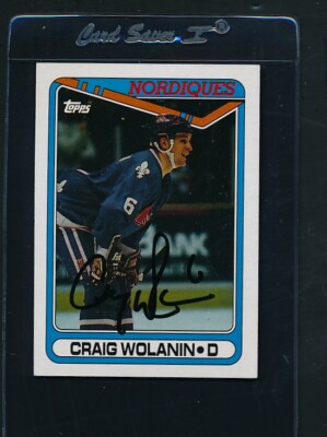 1990/91 Topps #40 Craig Wolanin Nordiques Signed Auto *D353 | eBay