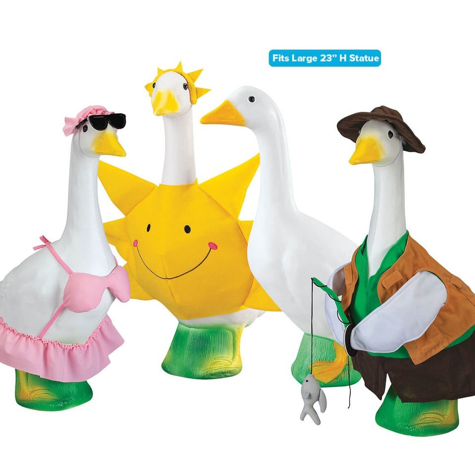 Gaggleville Goose Summer Bundle, Includes One Large 23 inch White Goose ...