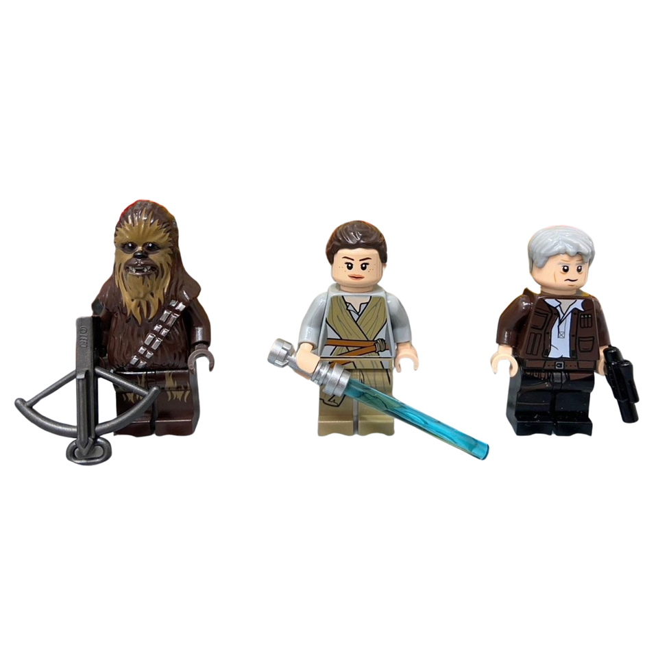 LEGO Star Wars Minifigure Rey Finn Han Solo Poe Chewbacca R2-D2 C-3PO ...