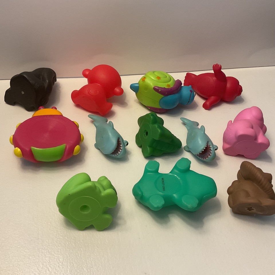 Toy Rubber Animal Lot of 12 Figures 1” to 3” Tall Bathtub Toys Baby ...