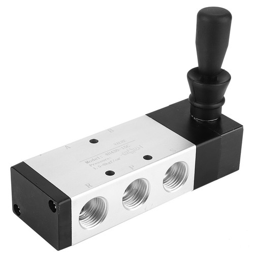1/4" NPT 5 Way 3 Position Air Hand Lever Operated Pneumatic Manual ...