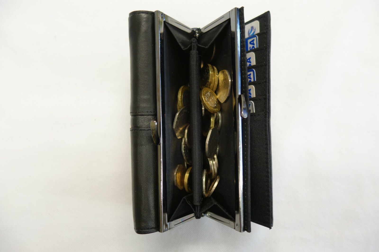 Ladies Leather Purse Wallet Black Extra Large Size | eBay UK