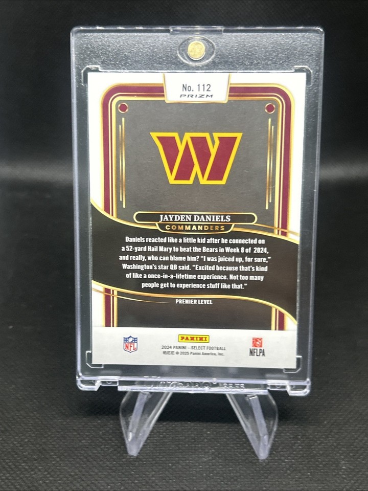 2024 Panini Select #112 Jayden Daniels SSP Zebra CASE HIT Rookie ...