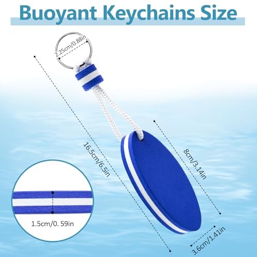 3 Pack Floating Foam Keychains for Boat Keys, Waterproof Buoyant Key ...
