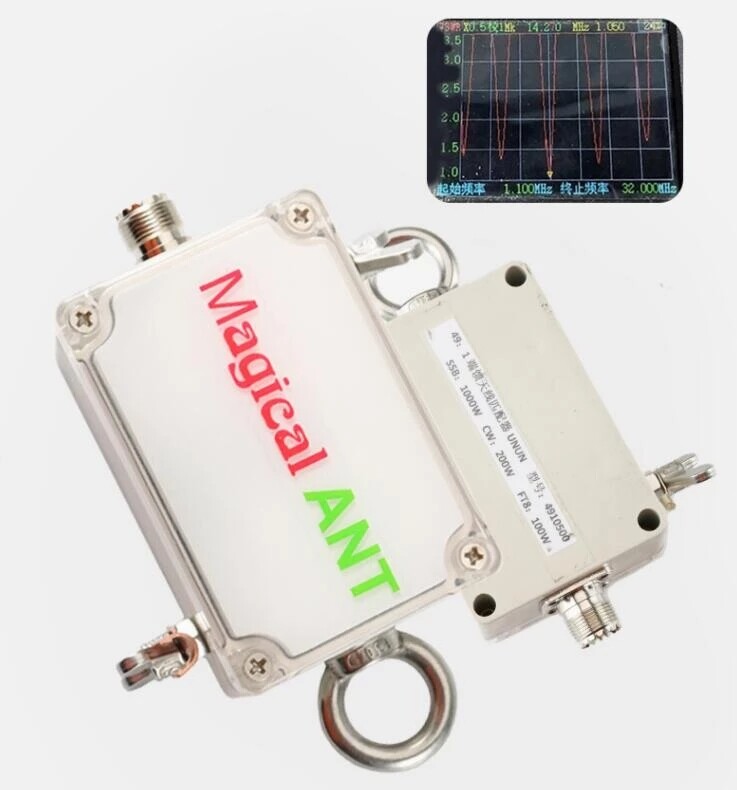 QRP Balun 49:1 500W HF Shortwave Antenna Balun 1.8-54MHz CW/SSB Low SWR ...