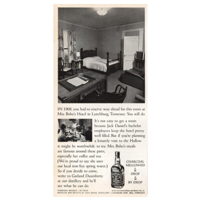 1973 Jack Daniels: Mrs Bobos Hotel in Lynchburg Vintage Print Ad | eBay