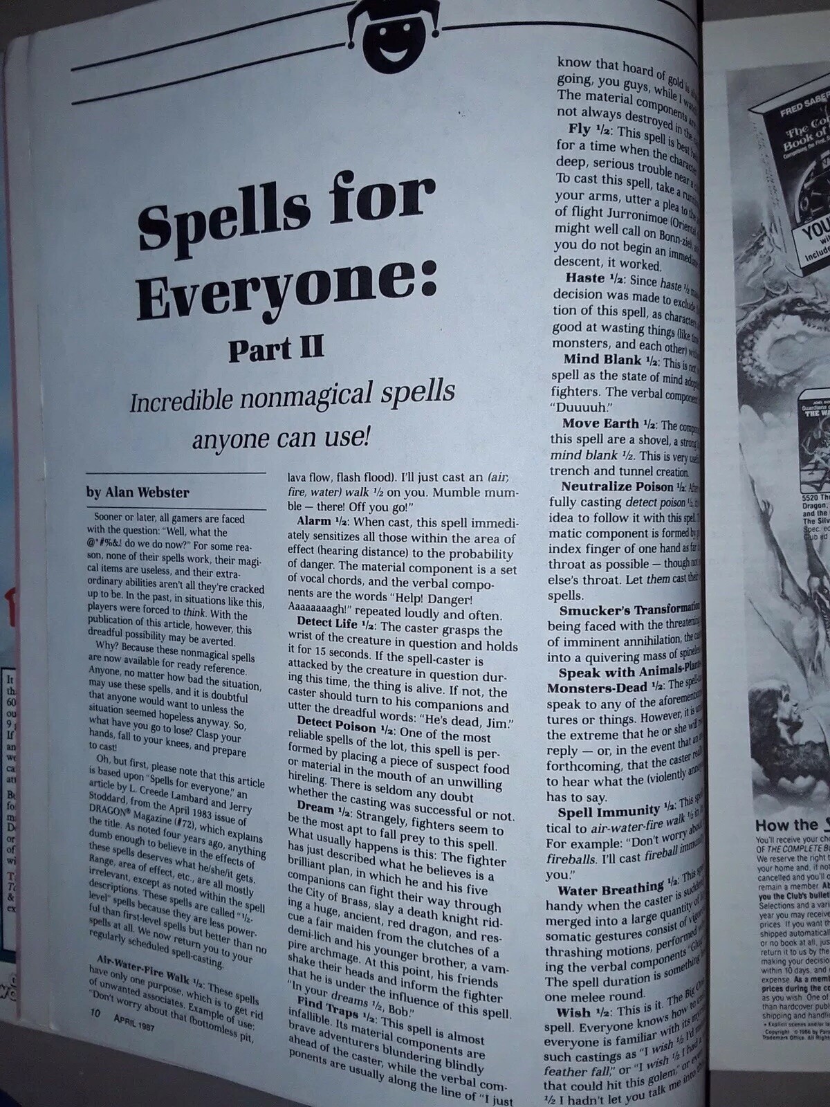 Dragon Magazine # 120 TSR / Wizards of the Coast April Fools Issue | eBay