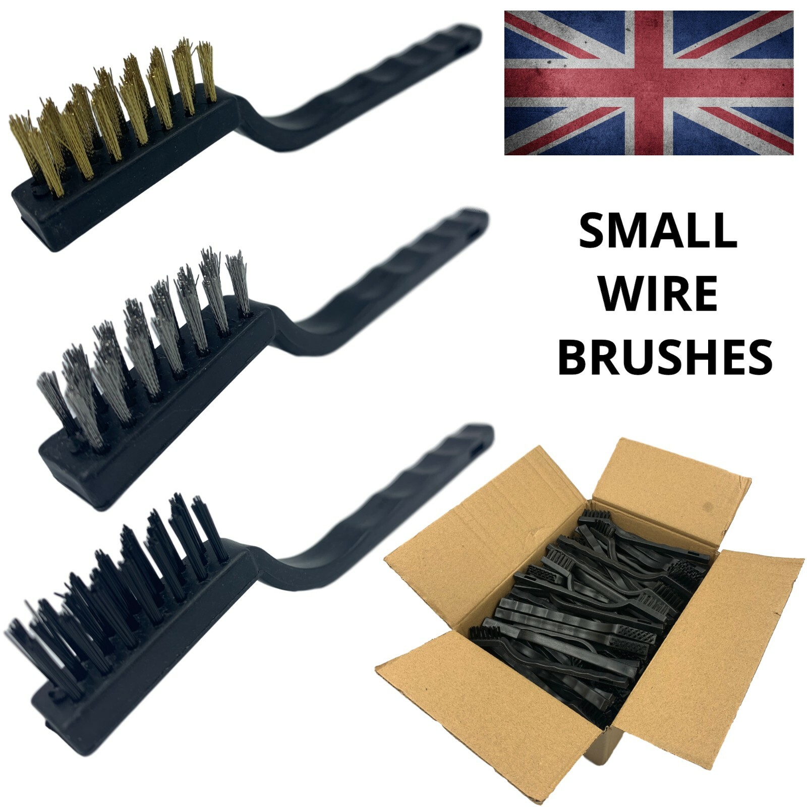 Mini Wire Brush Set Steel Brass Nylon Bristles Small Rust Removal ...