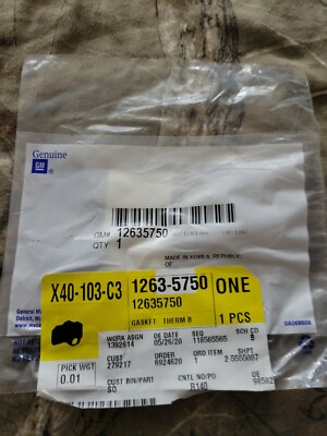 Genuine GM By-Pass Pipe Gasket 12635750 | eBay