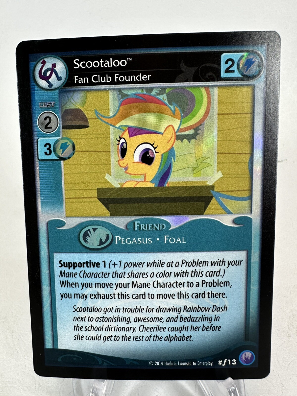 My Little Pony TCG FOIL 2014 Scootaloo Fan Club Founder #f13 MLP Card ...