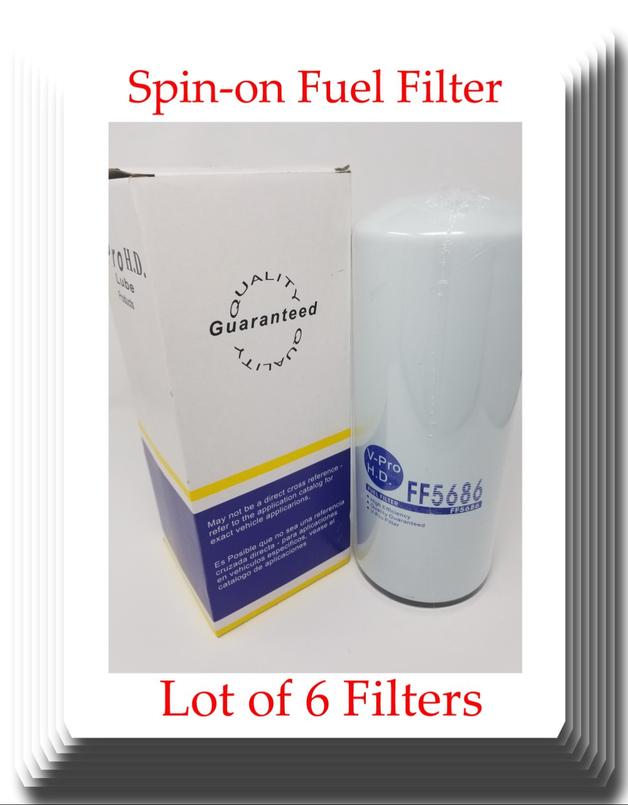 6X Fuel Filter FF5686 Fits:Freightliner Kenworth Peterbilt Volvo W ...