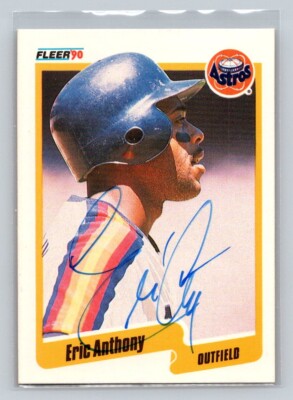 Eric Anthony Autographed 1990 Fleer Houston Astros Baseball Card #222 ...
