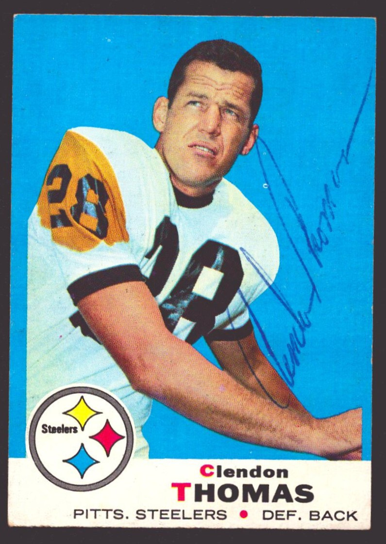 CLENDON THOMAS 1969 Topps #42 AUTOGRAPH Auto STEELERS Signed Rams | eBay