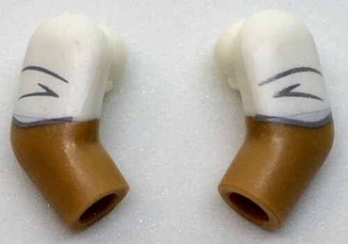 LEGO 981982pb119 Arm, (Matching Left and Right) Pair with White Rolled ...