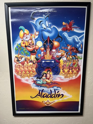 Original Aladdin Movie Poster DS 27x41 One Sheet DISNEY Animation 1992 ...