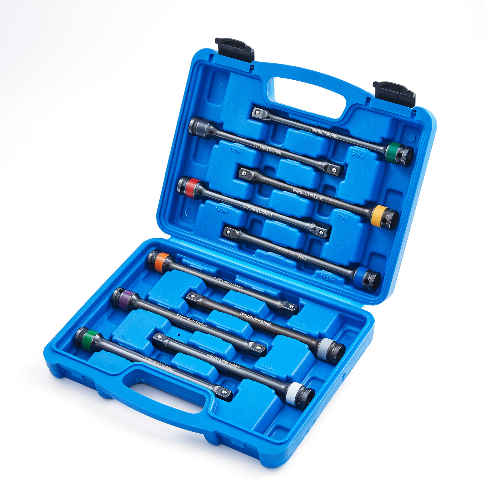 OMT 10pc 1/2 Drive Torque Limiting Extension Bar Set Torque Sticks 65 ...