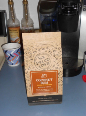 NEW ENGLAND COCONUT RUM GROUND COFFEE 1LB. BAG Med. roast | eBay