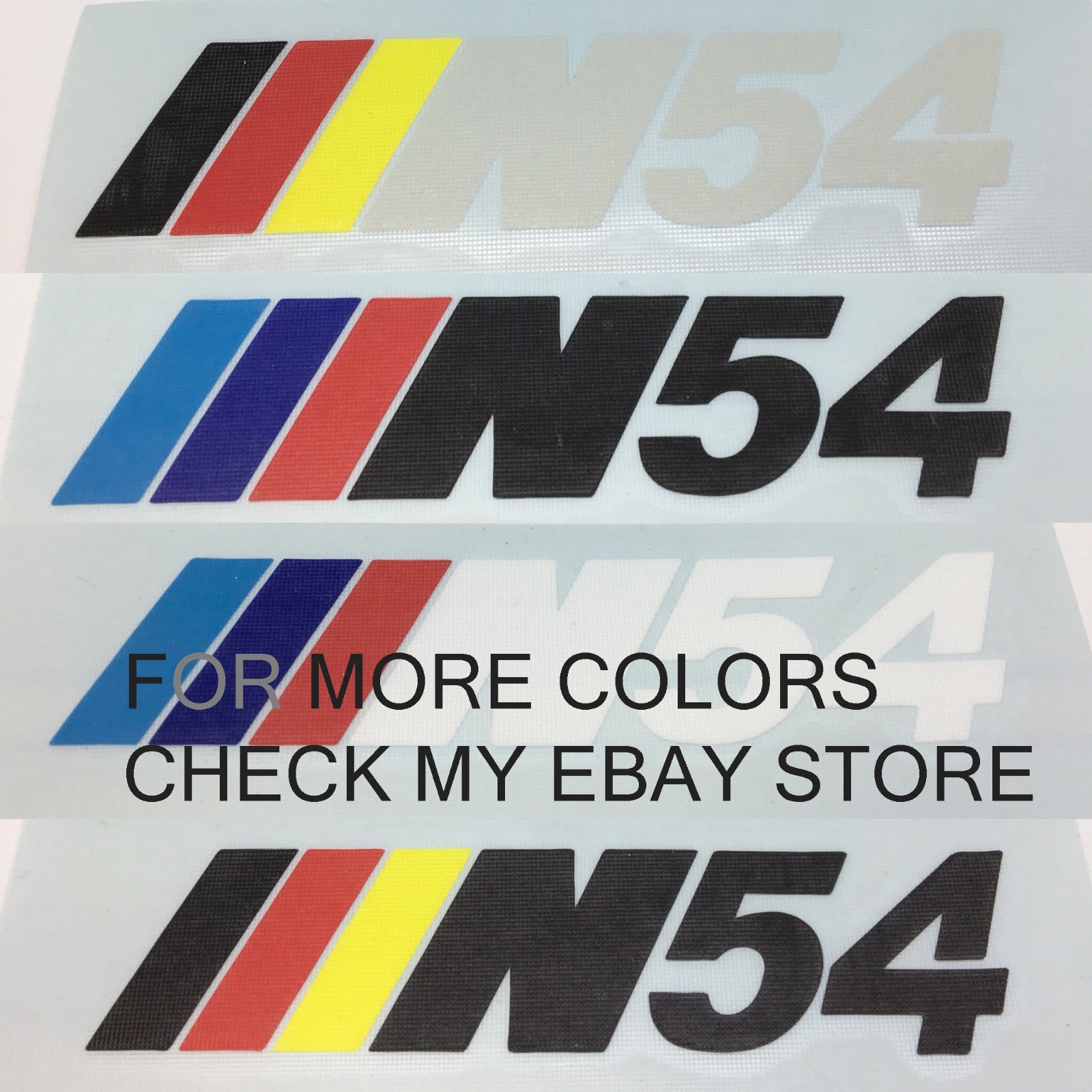 N54 Vinyl Window Sticker N54 Decal N54 Sticker TRI Color (White ...