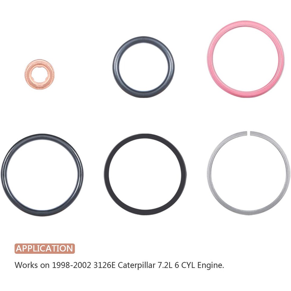 0R9348 Fuel Injector O-Ring Seal Kit for 1998-2002 Caterpillar 3126 B E ...