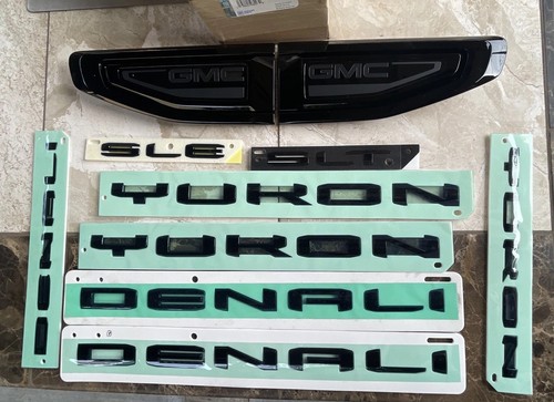 Yukon SLE, SLT and Denali Emblems - Black - Genuine GM 84941455 | eBay