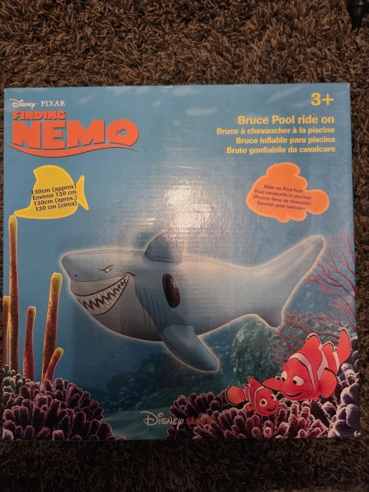 Disney Finding Nemo Inflatable Bruce The Shark Pool Float Ride On Rare | eBay