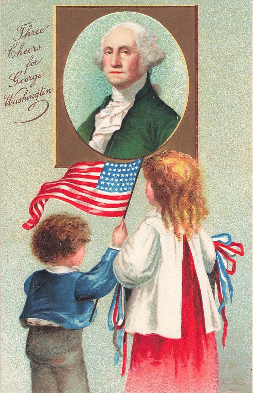 Clapsaddle Patriotic Postcard George Washington Children Artist Signed ...