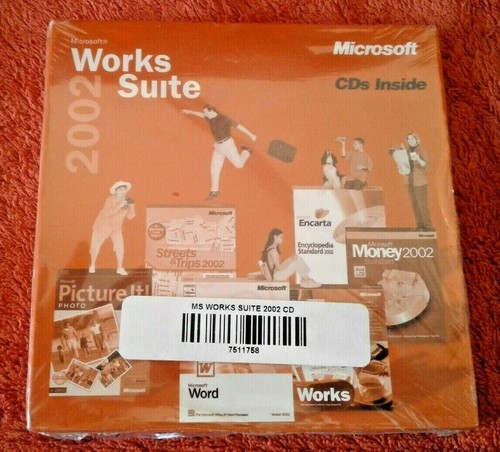 Microsoft Works Suite 2002 B11-00560 with product key includes Streets ...