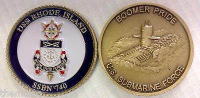 NAVY USS RHODE ISLAND SSBN-740 SUBMARINE BOOMER PRIDE CHALLENGE COIN | eBay