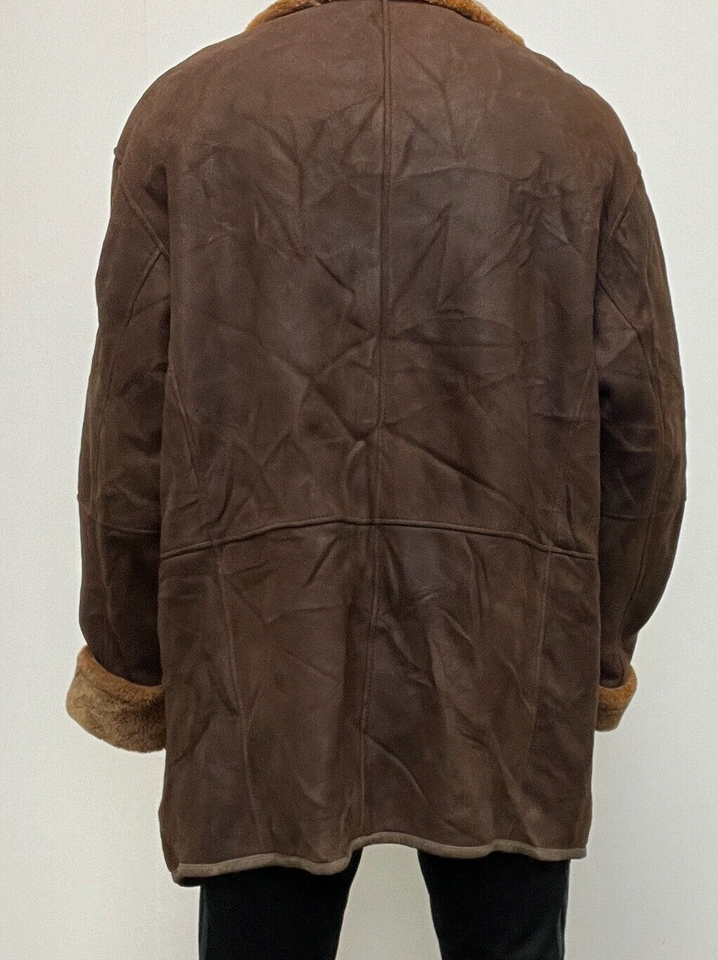 John Pierre Genuine Sheepskin Shearling Brown Coat Jacket - X Large ...