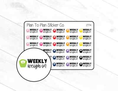 2774~~Weekly Weigh In Planner Stickers. | eBay