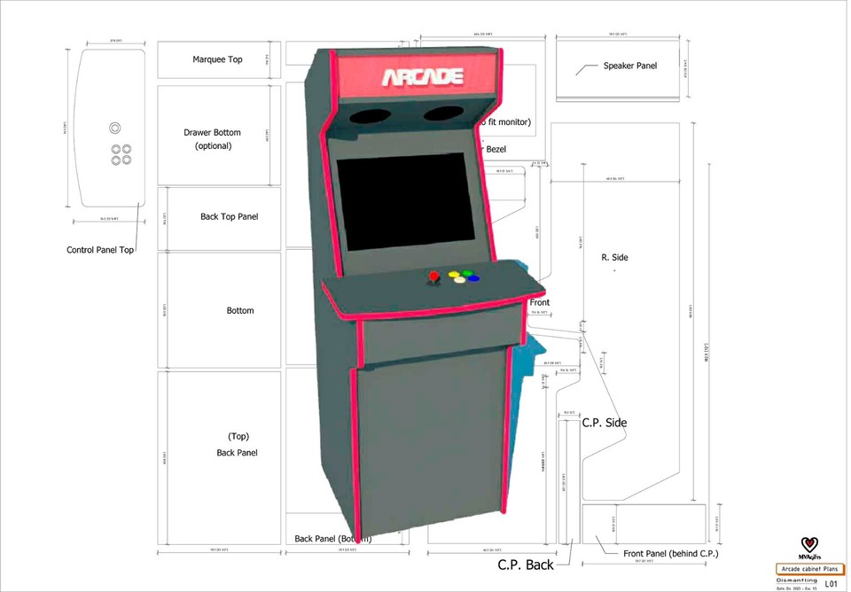 Complete digital plans to make an Arcade Cabinet from scratch - pdf ...
