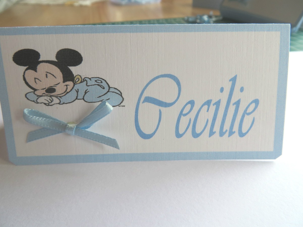 Placecards Mickey Mouse Baby Shower Invitations Personalised Baby