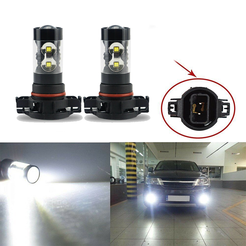 Fog Light Bulbs Pair Of 5202 H16 LED - 6000K White, 100W For 2007-2015 ...