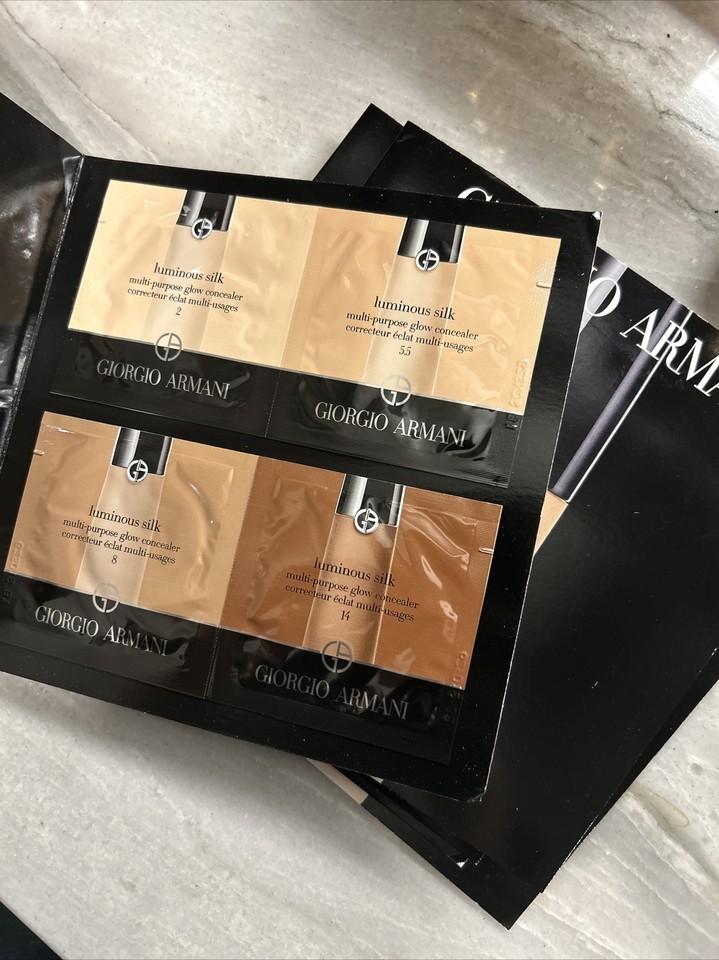 5x Giorgio Armani Luminous Silk Multi-purpose Glow Concealer Samples 4 ...