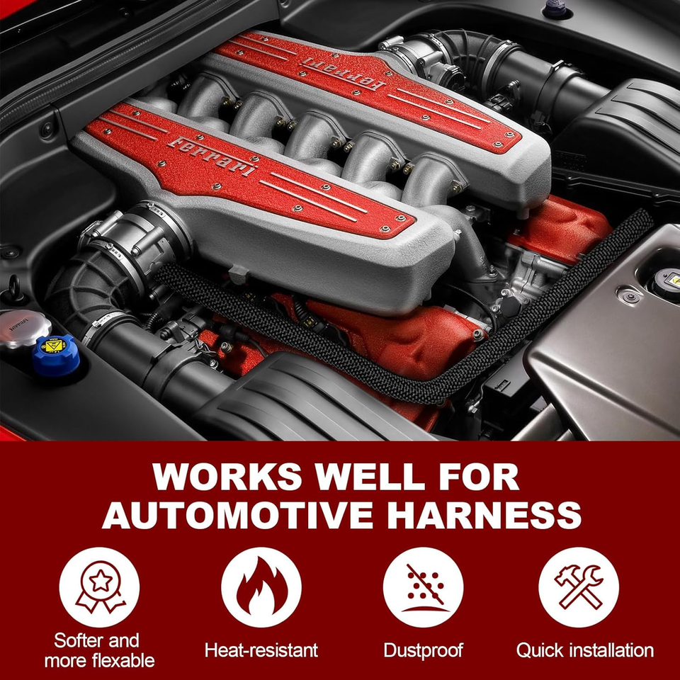 Automotive Wire Loom High Temperature Braided Wire Loom, Split-Sleeve ...