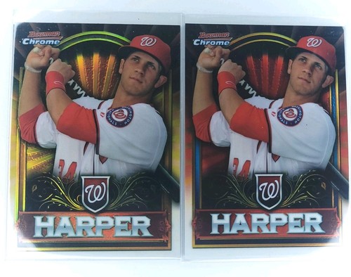 2011 Topps Bryce Harper Bowman Chrome Set Of 2 Red And Gold # BCE1 | eBay