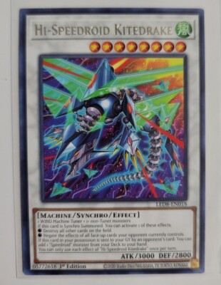 YuGioh Hi-Speedroid Kitedrake NM 1st Edition LED8-EN018 Rare | eBay
