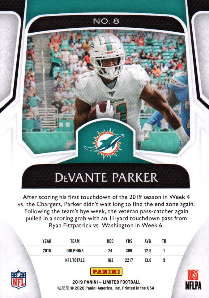 2019 Limited #8 DeVante Parker - NM-MT | eBay