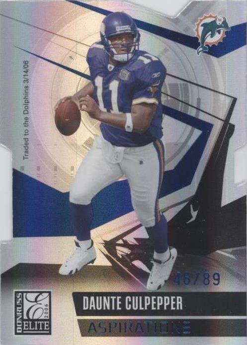 2006 Donruss Elite - Daunte Culpepper #55 Aspirations Die-Cut /89 for ...