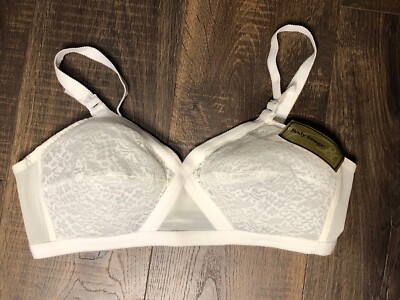 Vintage Gelmart Cross Your Heart Style Pointed Floral Lace Wireless Bra ...