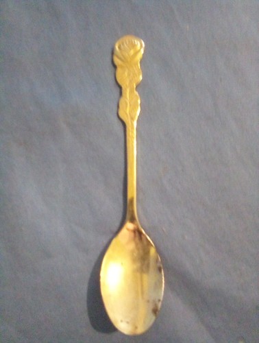 Rose Handle 5 inch Rostfrei Gold spoon - used | eBay