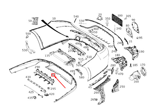 MERCEDES-BENZ E C238 Untere Stoßstangenverkleidung A2388853500 NEU ...