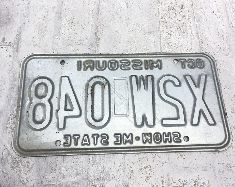 VINTAGE Expired Missouri Show Me State LICENSE PLATE X2W 048 | eBay