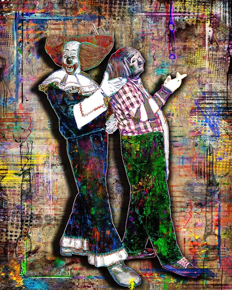 BOZO THE CLOWN 24x36in Poster, Bozo & Cookie The Clown WGN Art Free ...