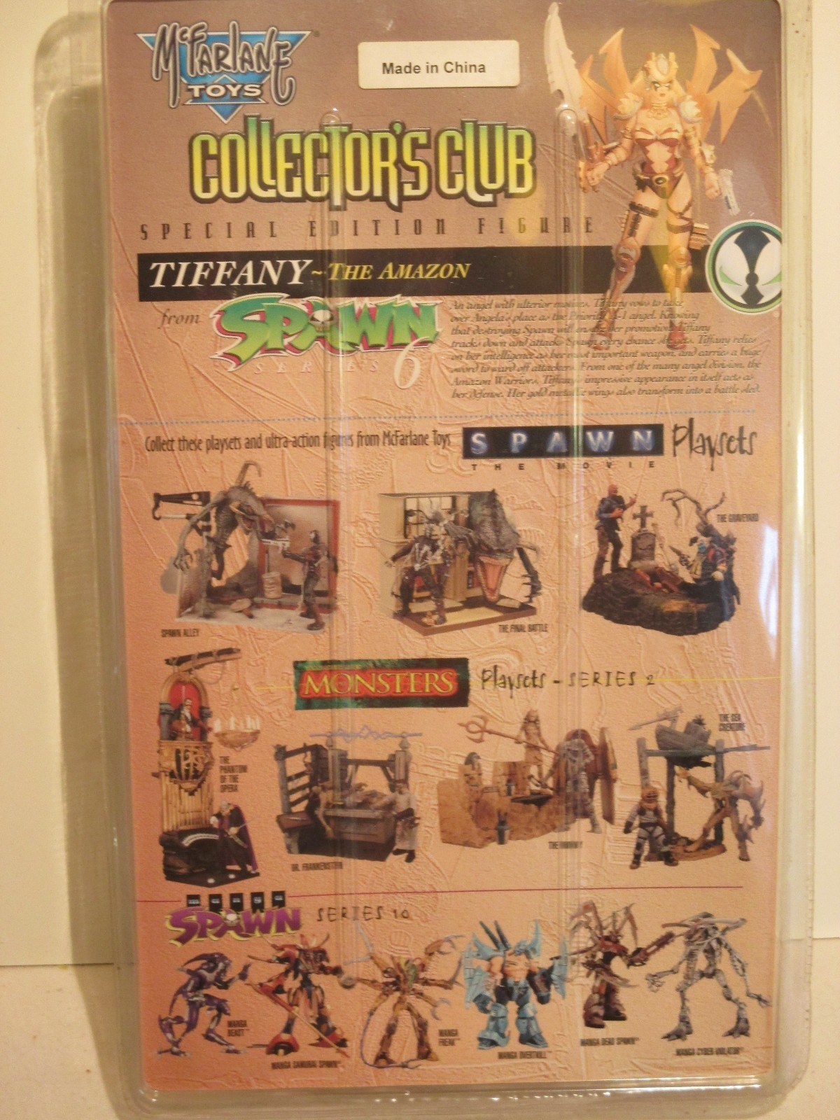 MCFARLANE TOYS COLECTORS CLUB SPAWN TIFFANY THE AMAZON 7" Action Figure ...