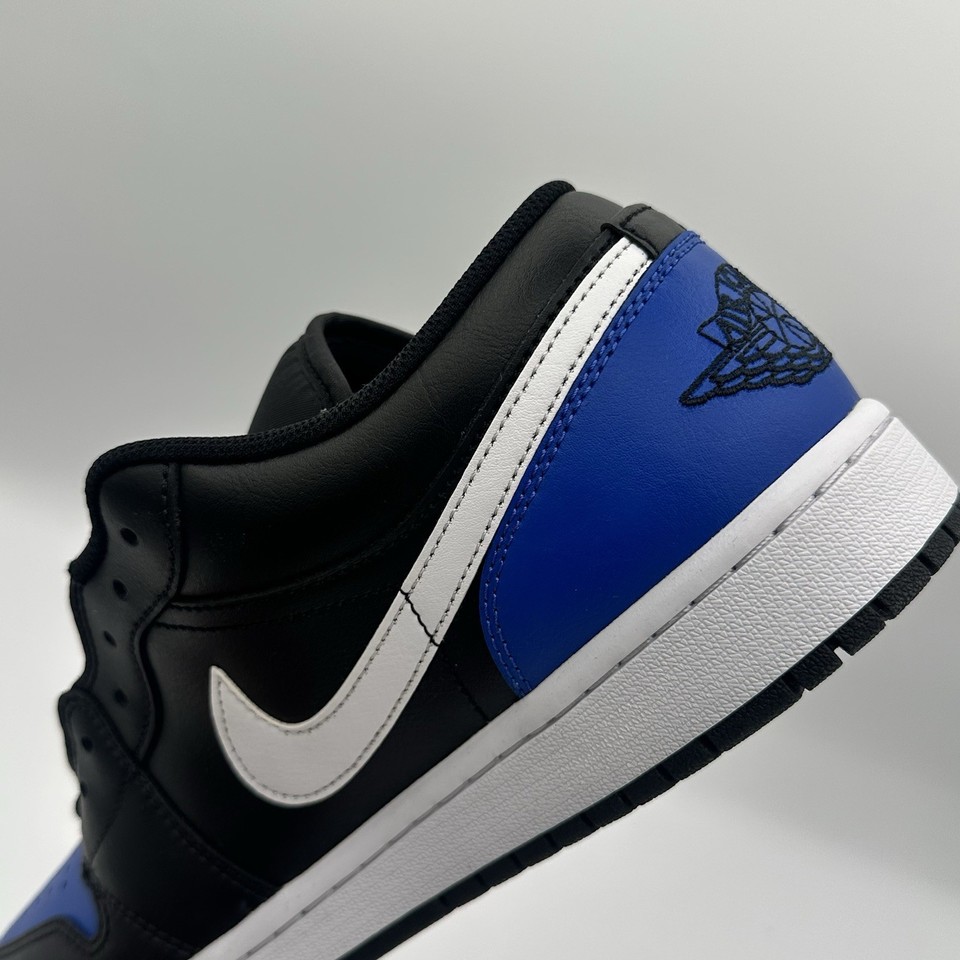Air Jordan 1 Low Black Royal Toe Mens Sz. 11 White 553558-042 New No ...