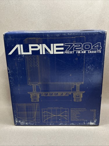 Vintage Alpine 7204 AM/FM Cassette Shaft Style Car Stereo Headunit Old ...