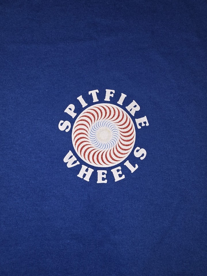 Spitfire Wheels Shirt OG Classic Fill Blue Size Medium vintage Rare ...