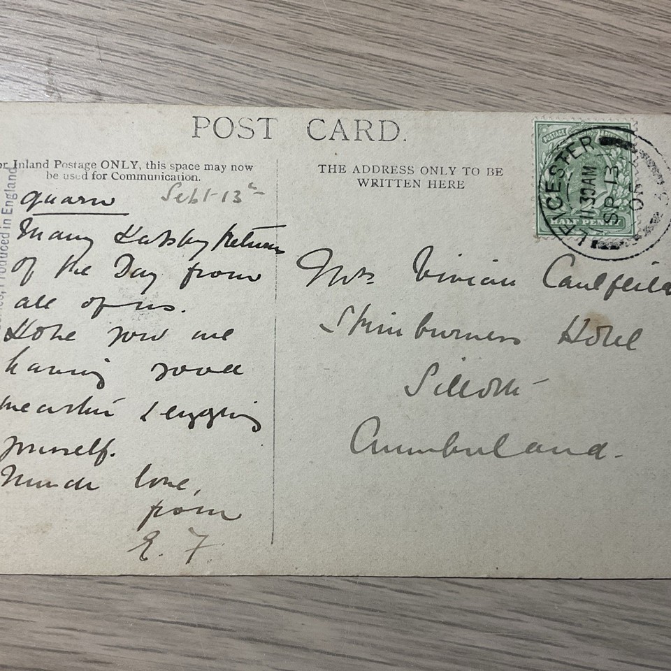 “THE WHITE HART - HIGH STREET - QUORN” 1905 RARE REAL PHOTO POSTCARD ...