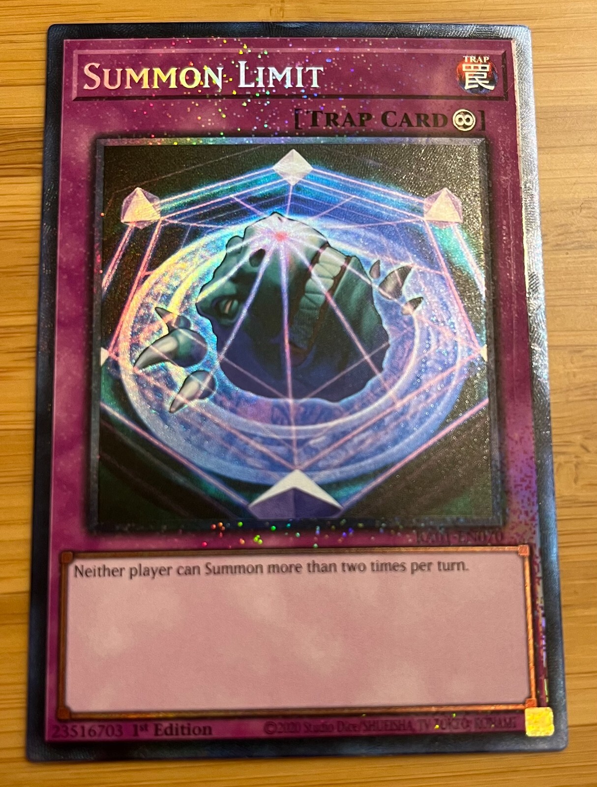 Summon Limit Prismatic Collector's Rare 1st Edition RA01-EN070 Yu-Gi-Oh ...